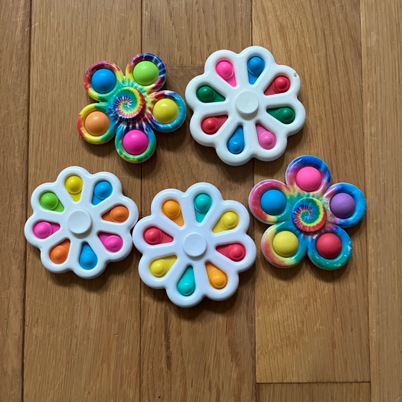 Toys | Fidget Spinner Popits Tie Dye And Color Full Lot Of 5 Different ...